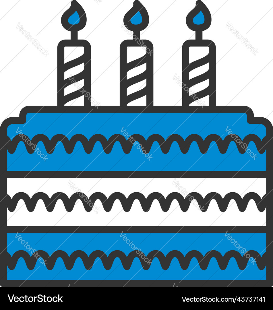 Party cake icon Royalty Free Vector Image - VectorStock