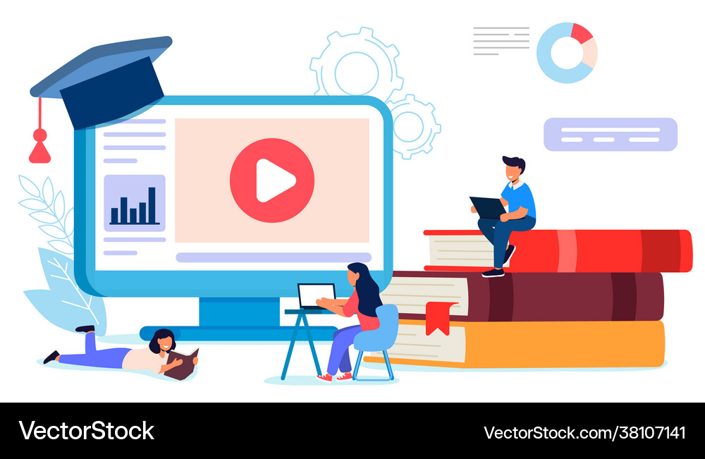 Professional training webinar online business Vector Image
