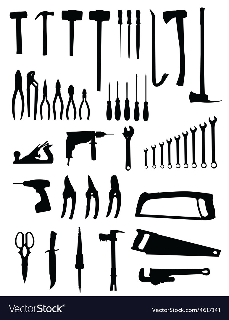 Tools set Royalty Free Vector Image - VectorStock