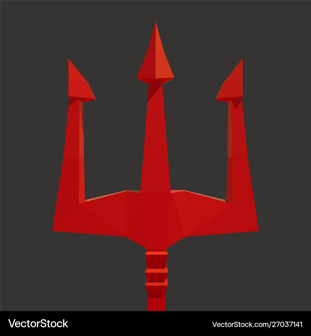 Trident devil Royalty Free Vector Image - VectorStock