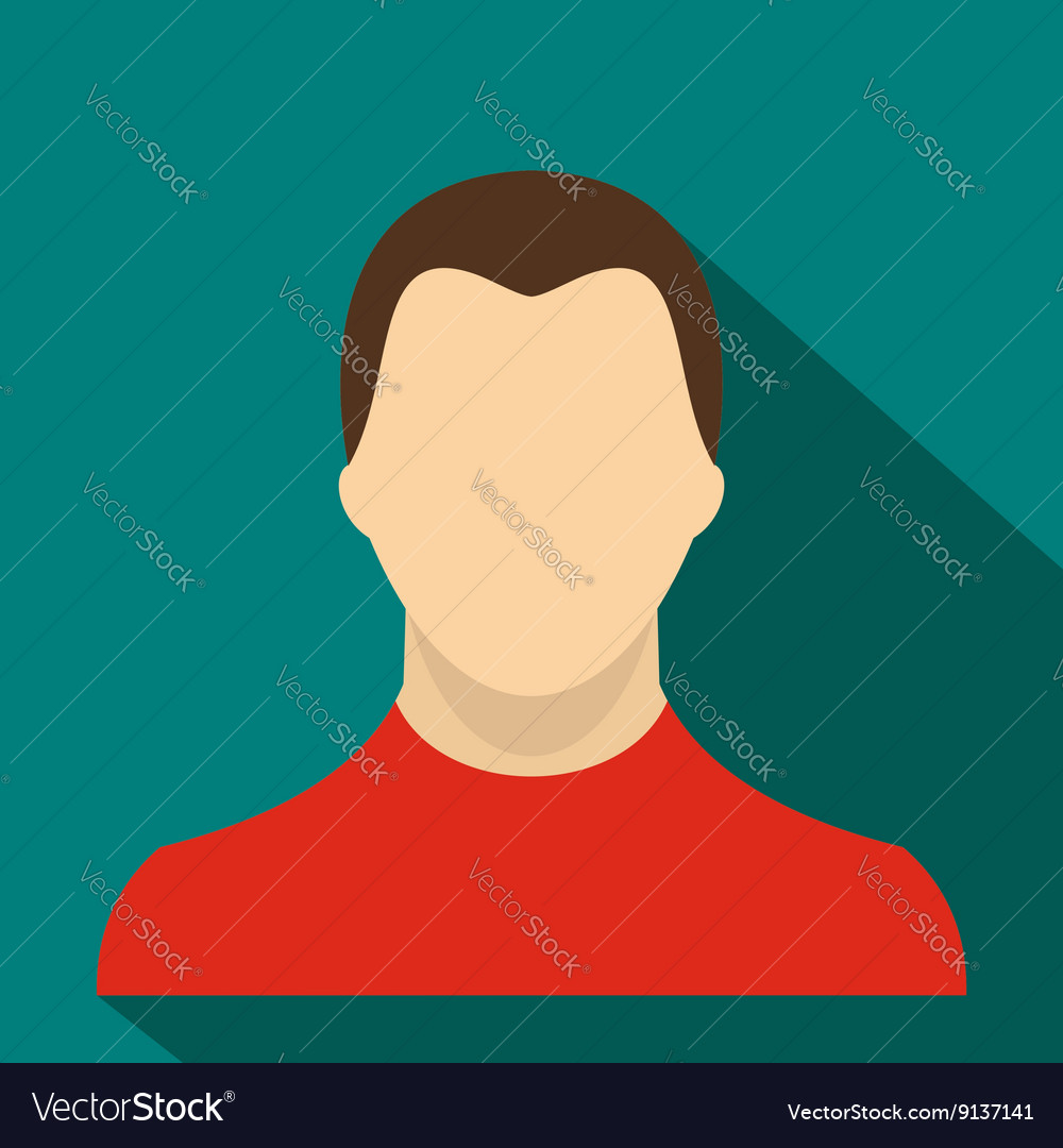 User icon flat style Royalty Free Vector Image