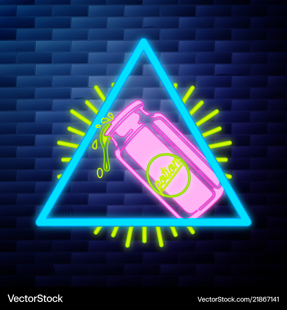 Vintage emblem glowing neon sign Royalty Free Vector Image