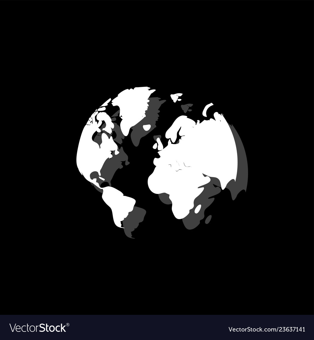 World map icon flat Royalty Free Vector Image - VectorStock