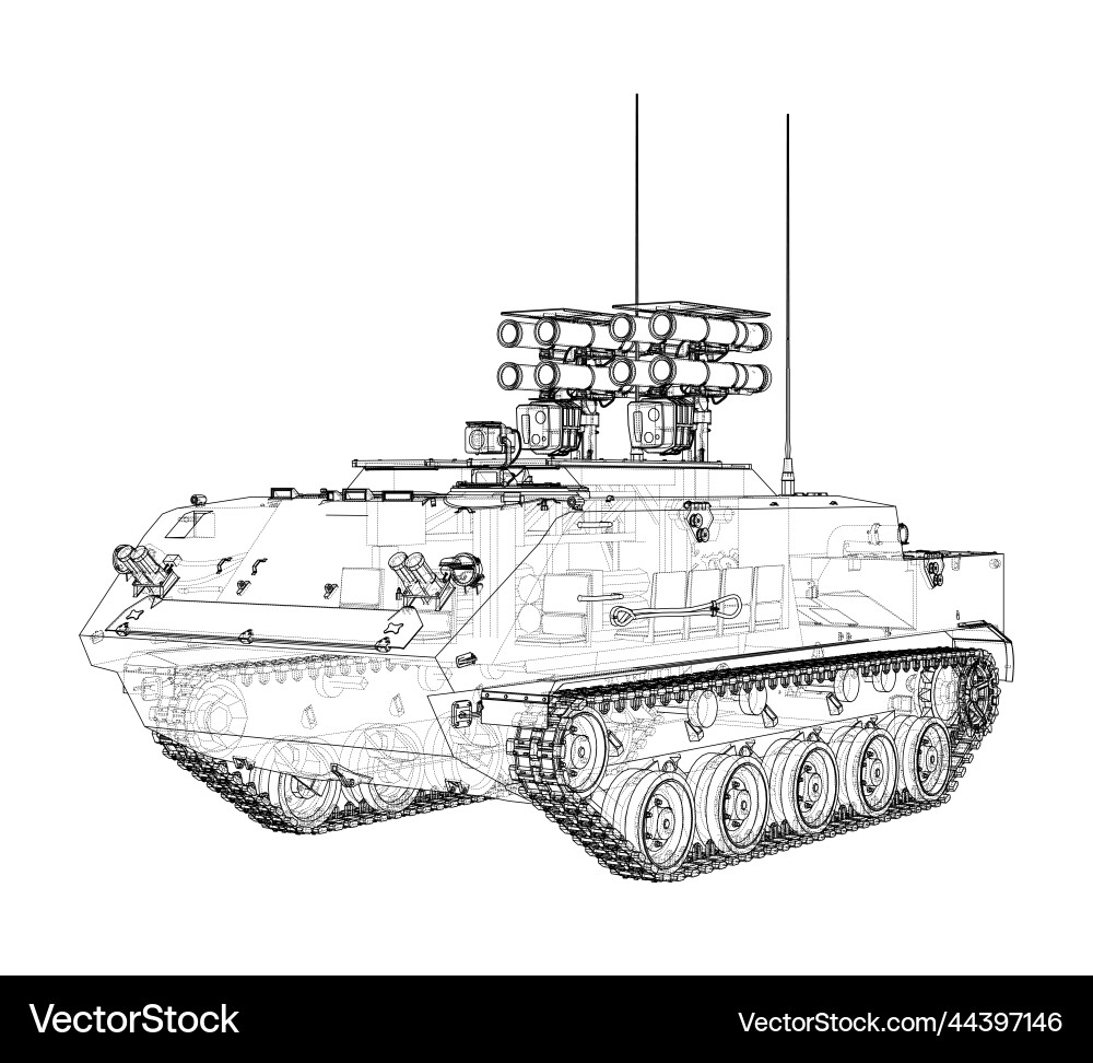 Anti-tank armored car Royalty Free Vector Image