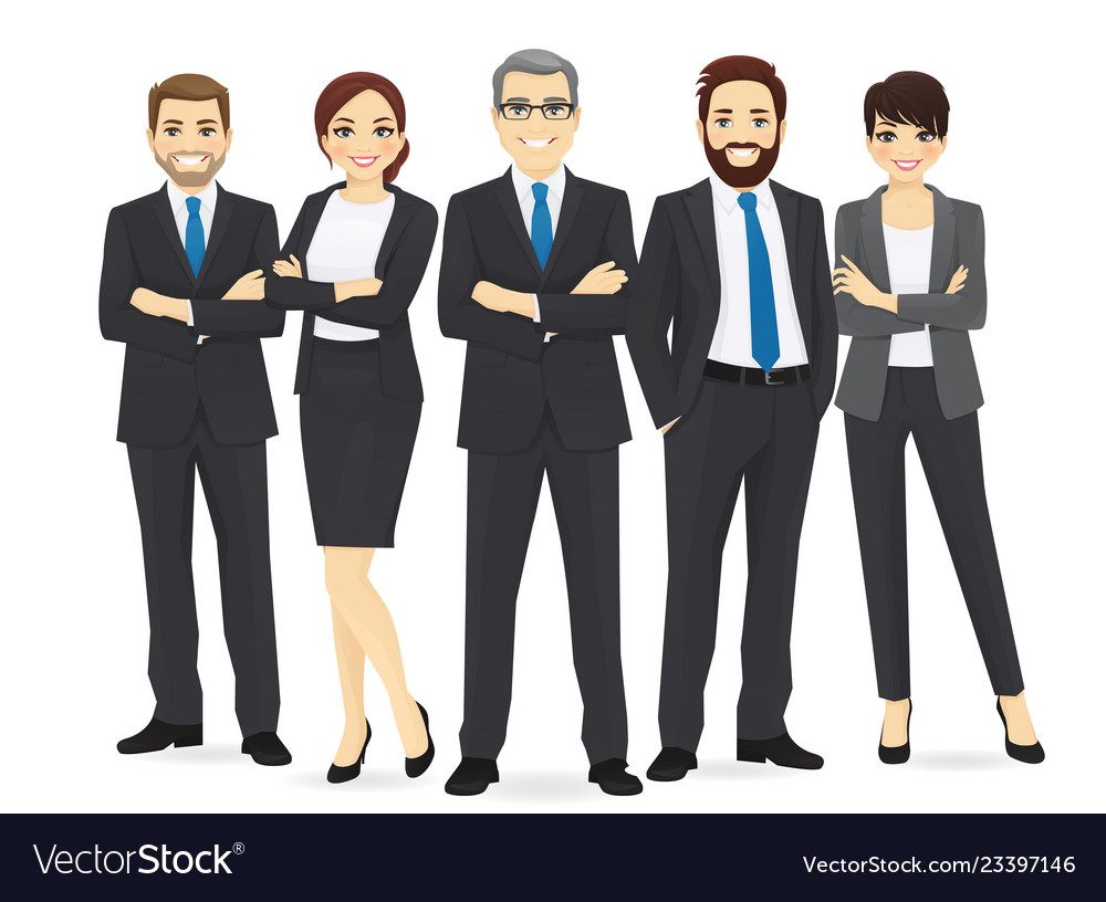 Business team set Royalty Free Vector Image - VectorStock