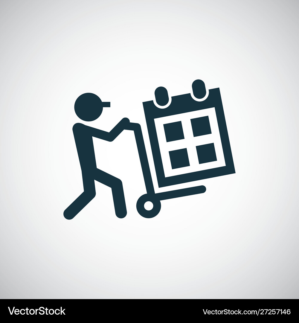 Calendar delivery icon for web and ui on white Vector Image