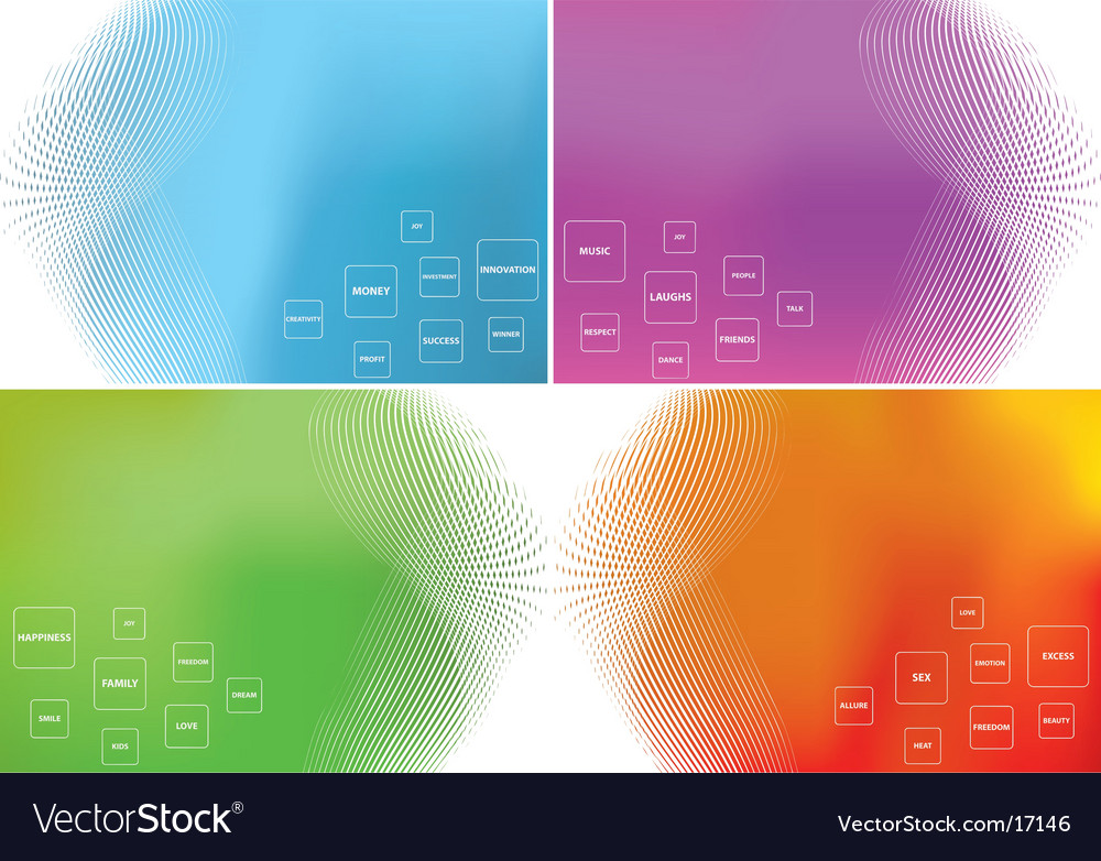Four backgrounds Royalty Free Vector Image - VectorStock