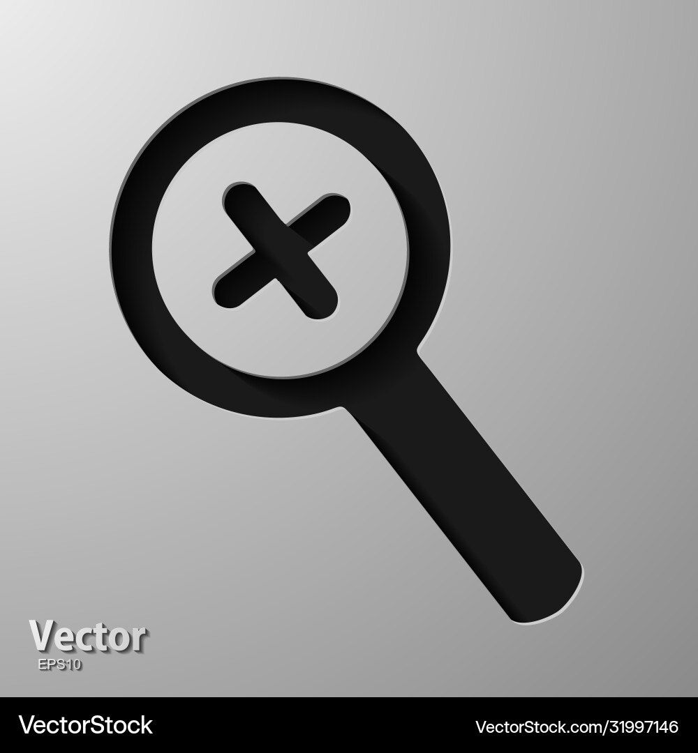 Magnifying glass icon no meshes only gradients Vector Image