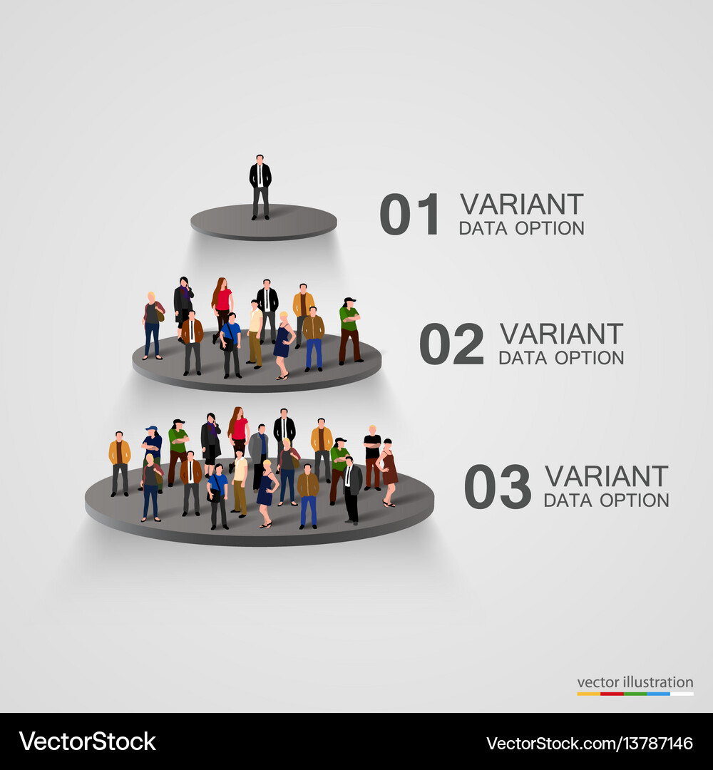 People on a pedestal in the hierarchy Royalty Free Vector
