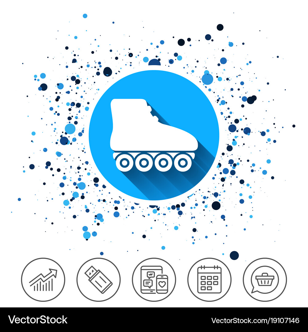Roller skates sign icon rollerblades symbol Vector Image
