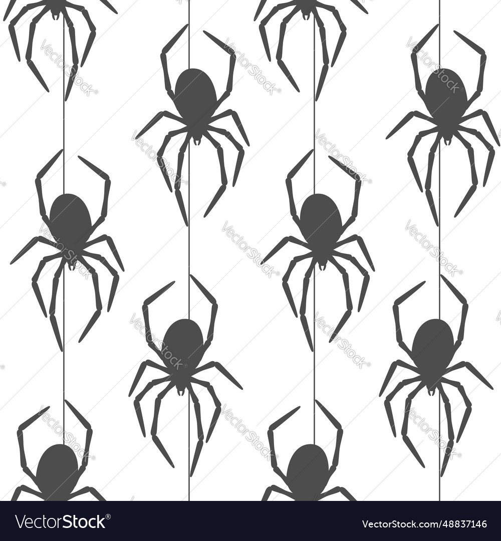 Seamless pattern with spider Royalty Free Vector Image
