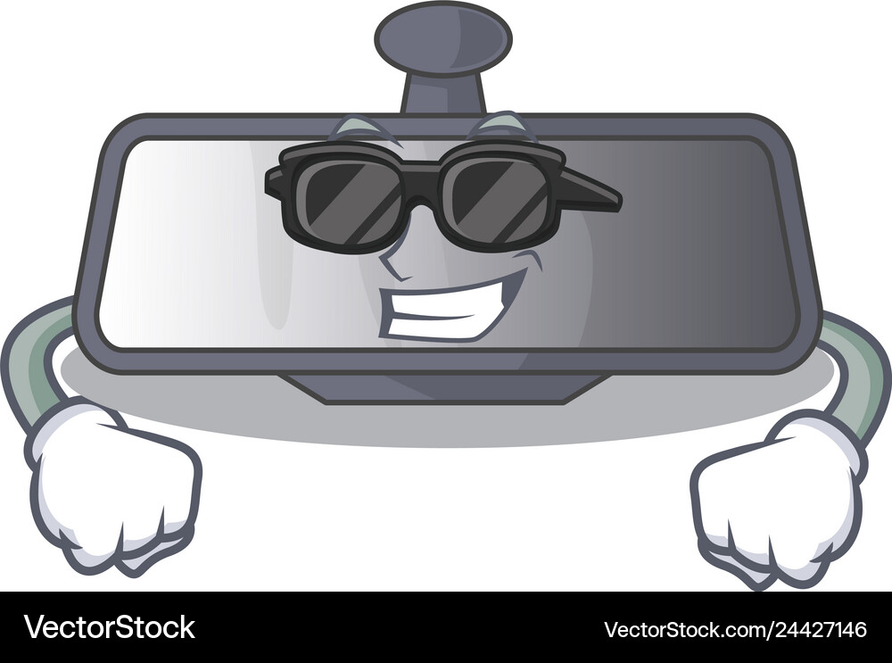 Super cool rear view mirror in cartoon shape Vector Image