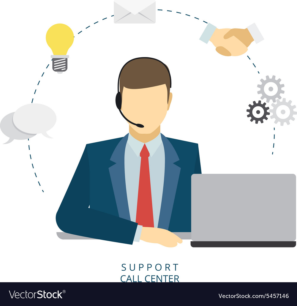 Support operator icon Royalty Free Vector Image
