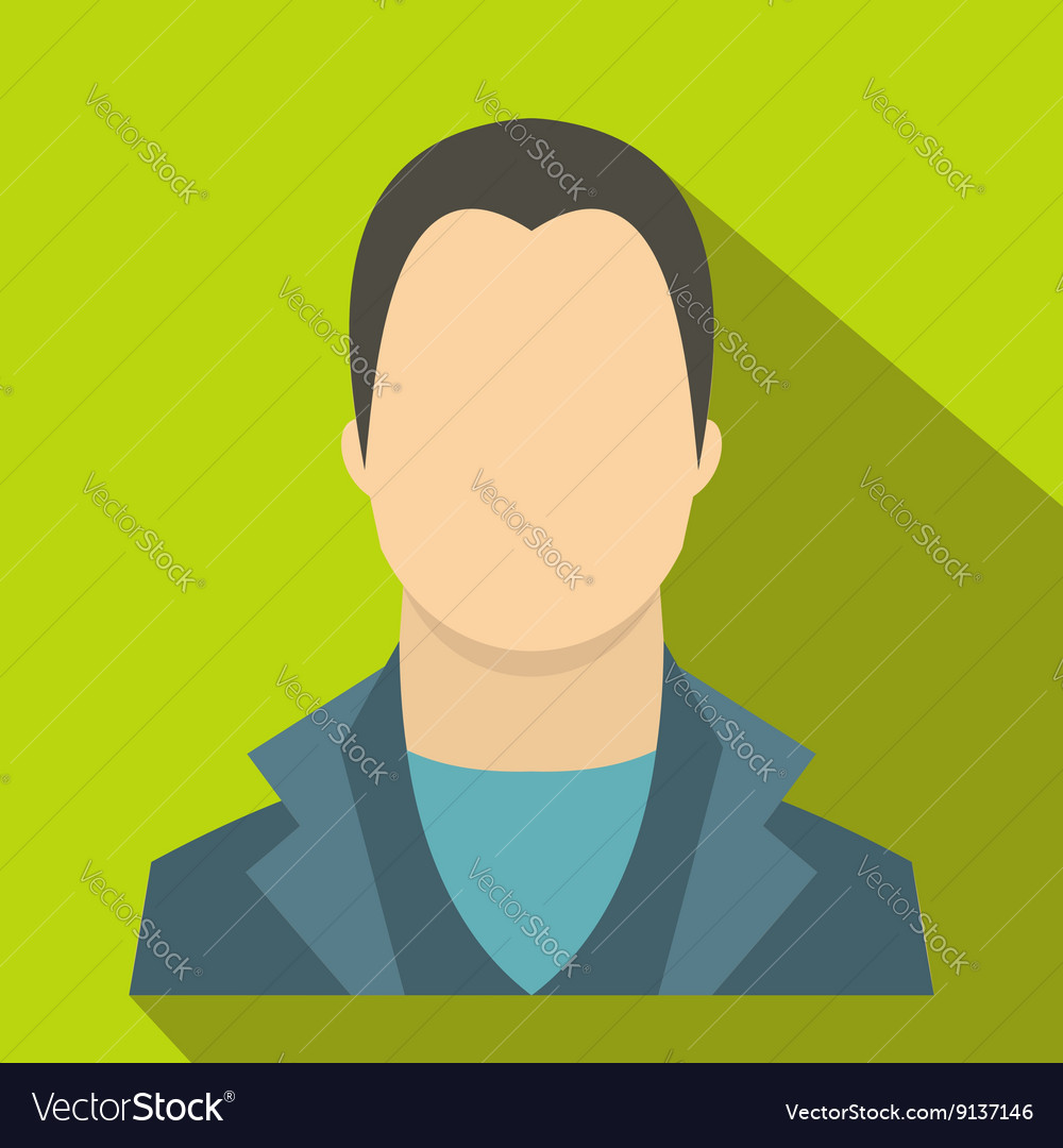 User icon flat style Royalty Free Vector Image