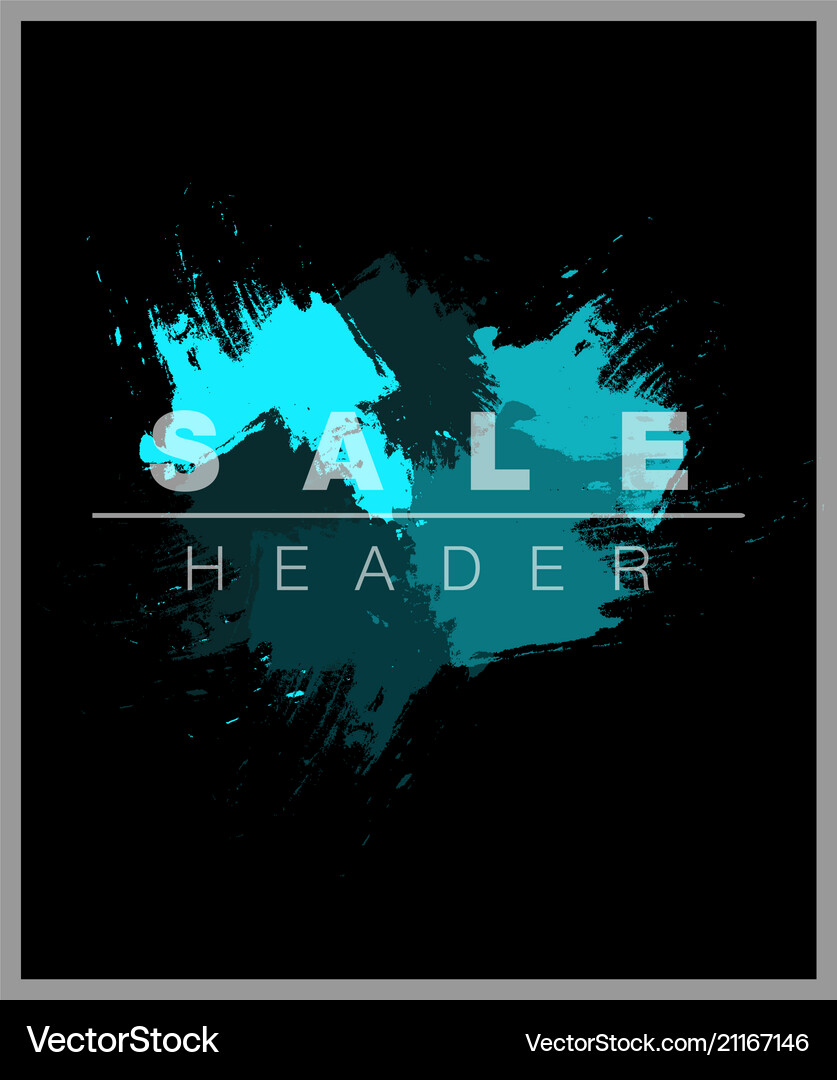 Watercolor splash frame sale banner Royalty Free Vector