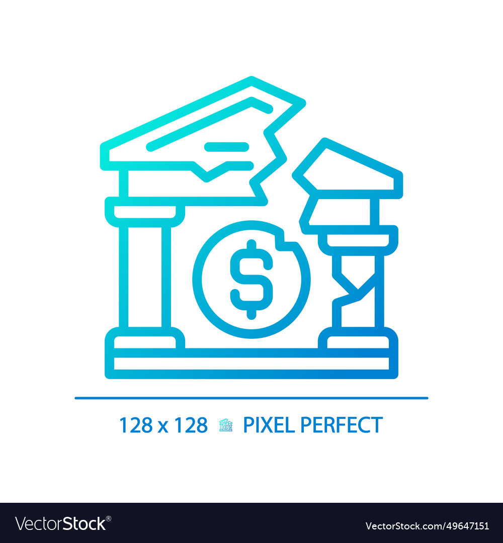 2d thin linear pixel perfect gradient bank Vector Image 2d thin linear pixel perfect gradient bank Vector Image