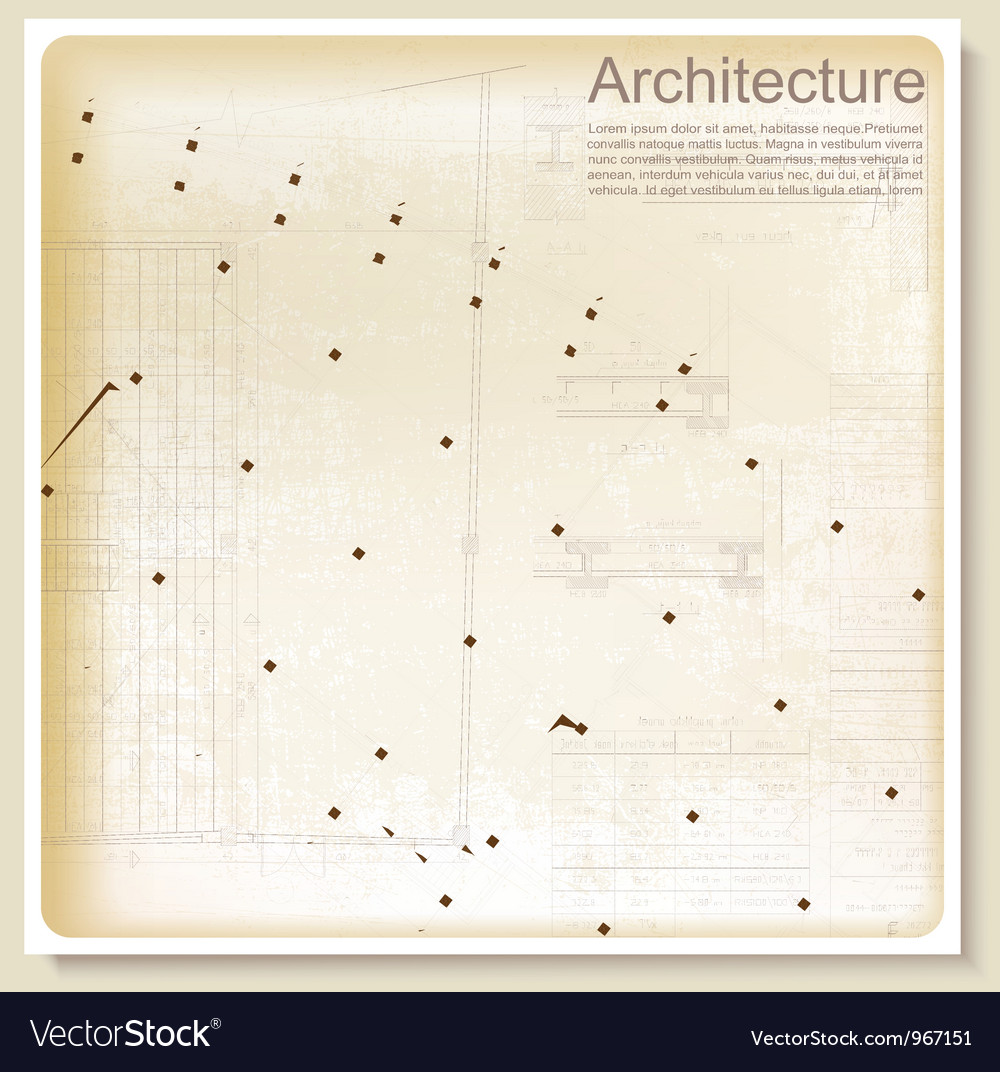 Architecture Plans Royalty Free Vector Image - VectorStock