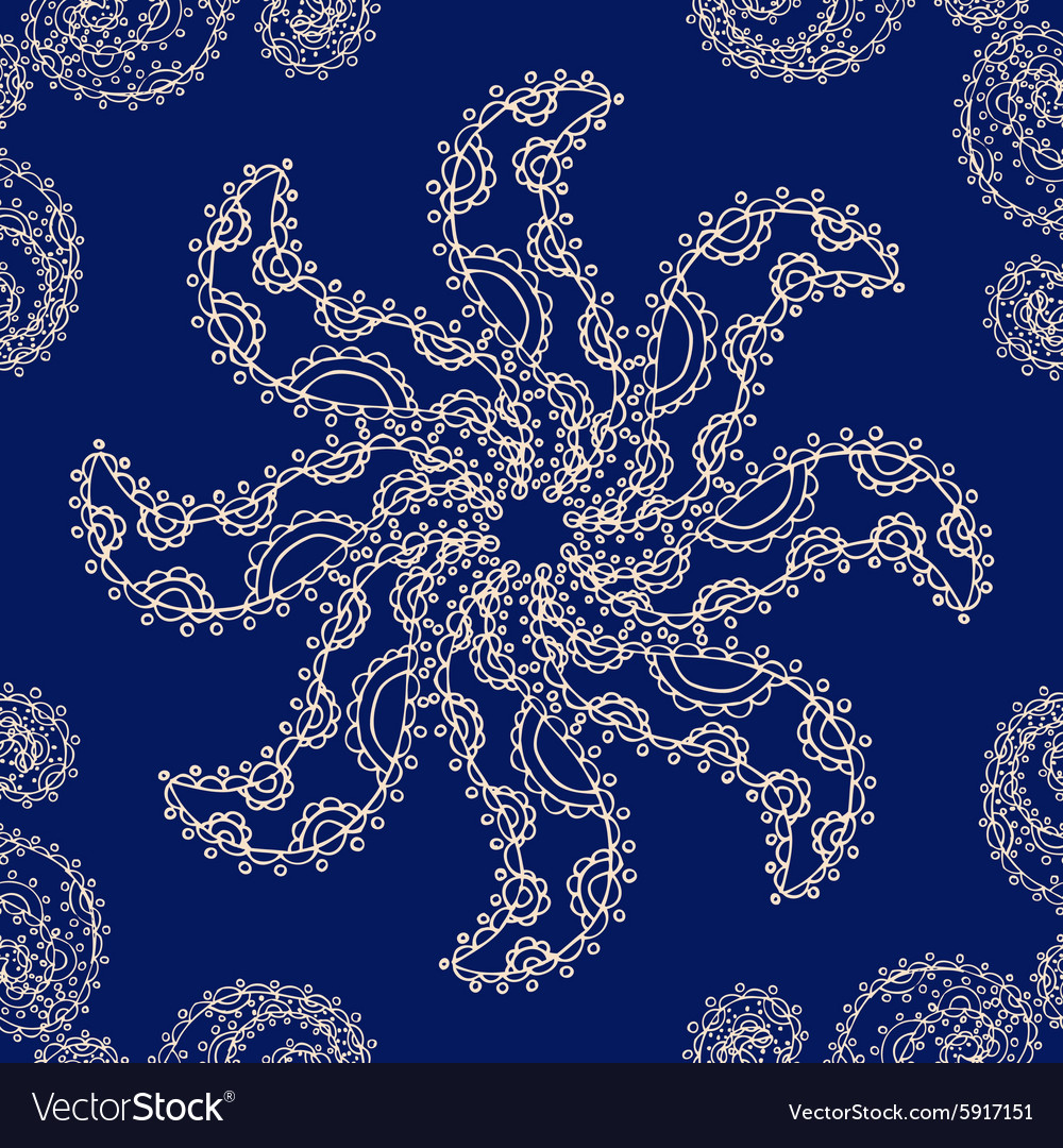 Blue seamless pattern Royalty Free Vector Image