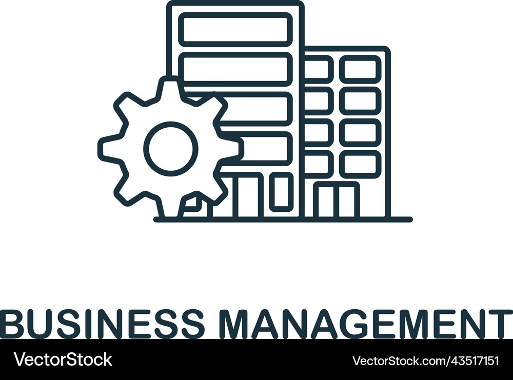 Business management icon monochrome simple Vector Image