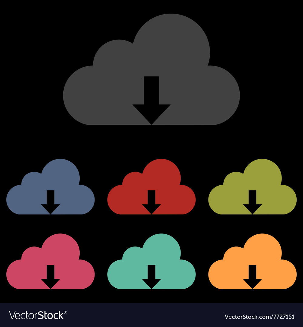 Cloud icon set Royalty Free Vector Image - VectorStock