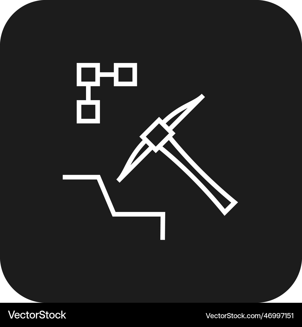 Data Mining Data Analysis Icon With Black Filled Vector Image 7734