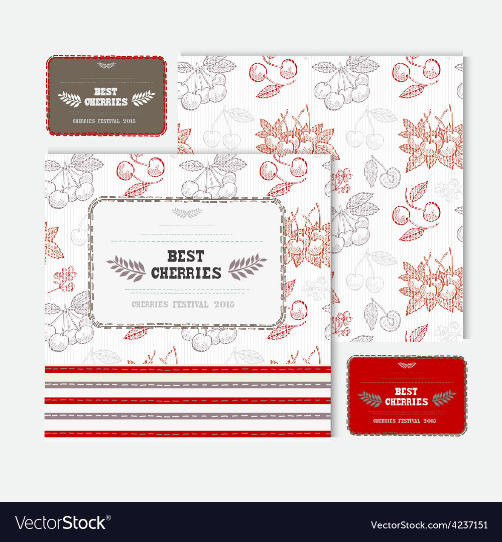 Fruit cards set Royalty Free Vector Image - VectorStock