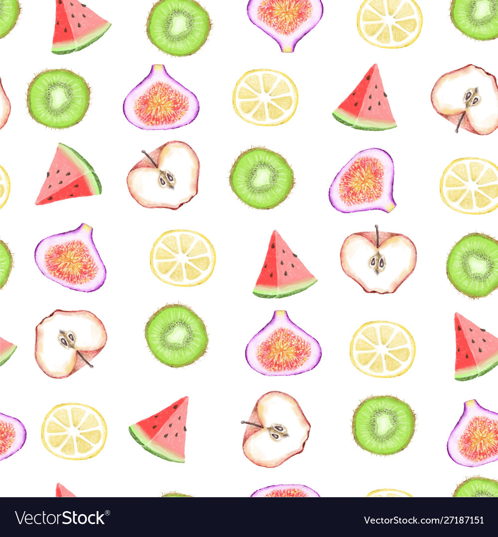 Fruit pattern Royalty Free Vector Image - VectorStock