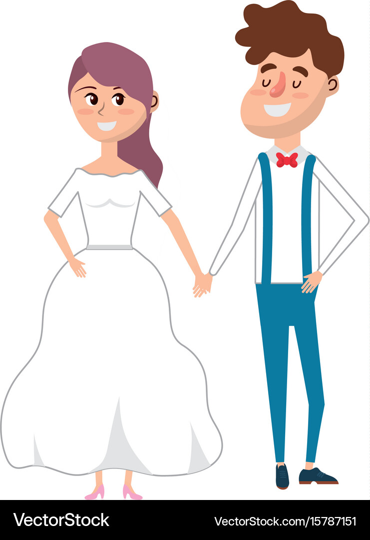 Happy couple together and romantic celebration Vector Image