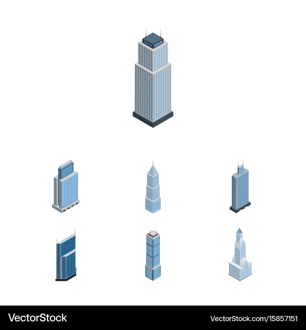 Isometric construction set of exterior Royalty Free Vector