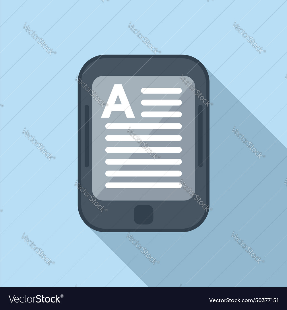 Modern e reader icon flat book store app Vector Image
