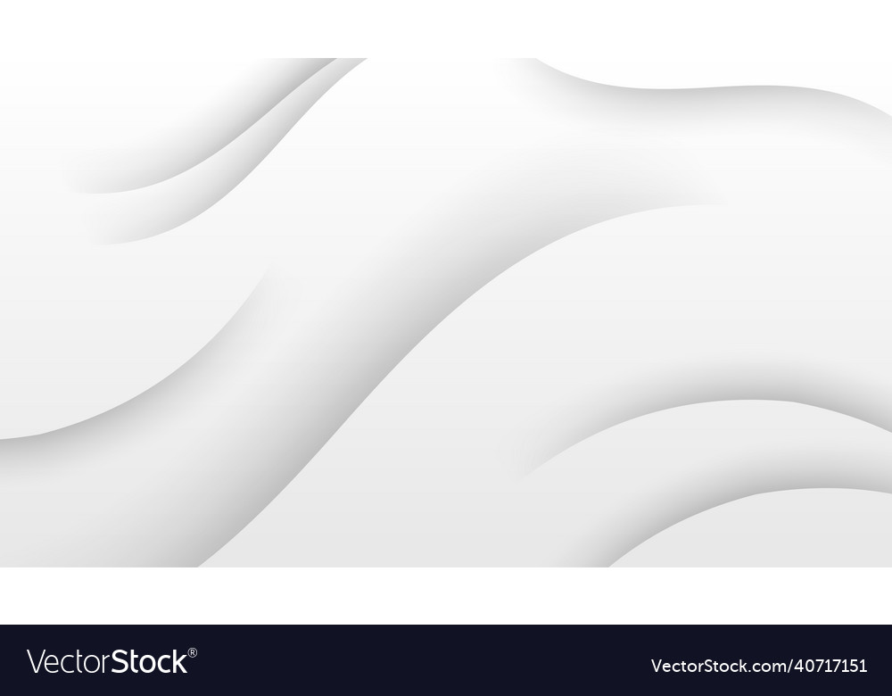 Modern simple white abstract waves background Vector Image