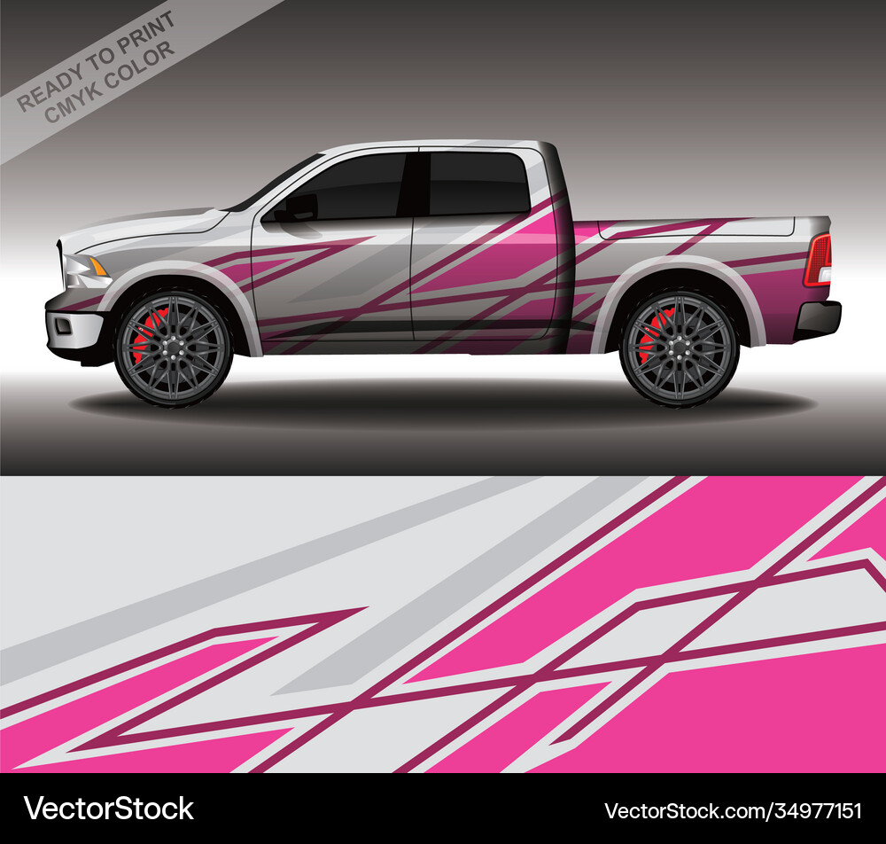 Wrap car decal design custom livery race rally Vector Image