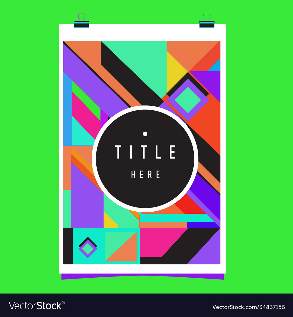Abstract Colorful Geometric Pattern Background Vector Image