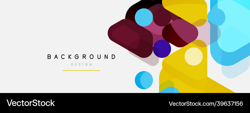 Abstract round geometric shapes and circles Vector Image