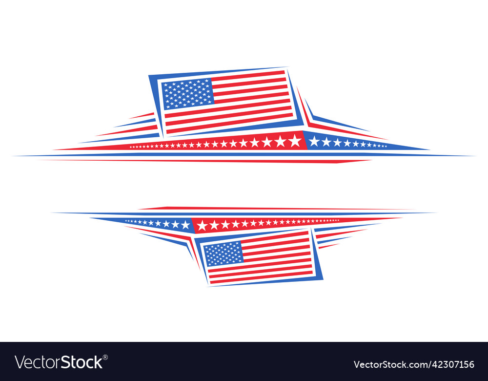 Border for american holidays Royalty Free Vector Image