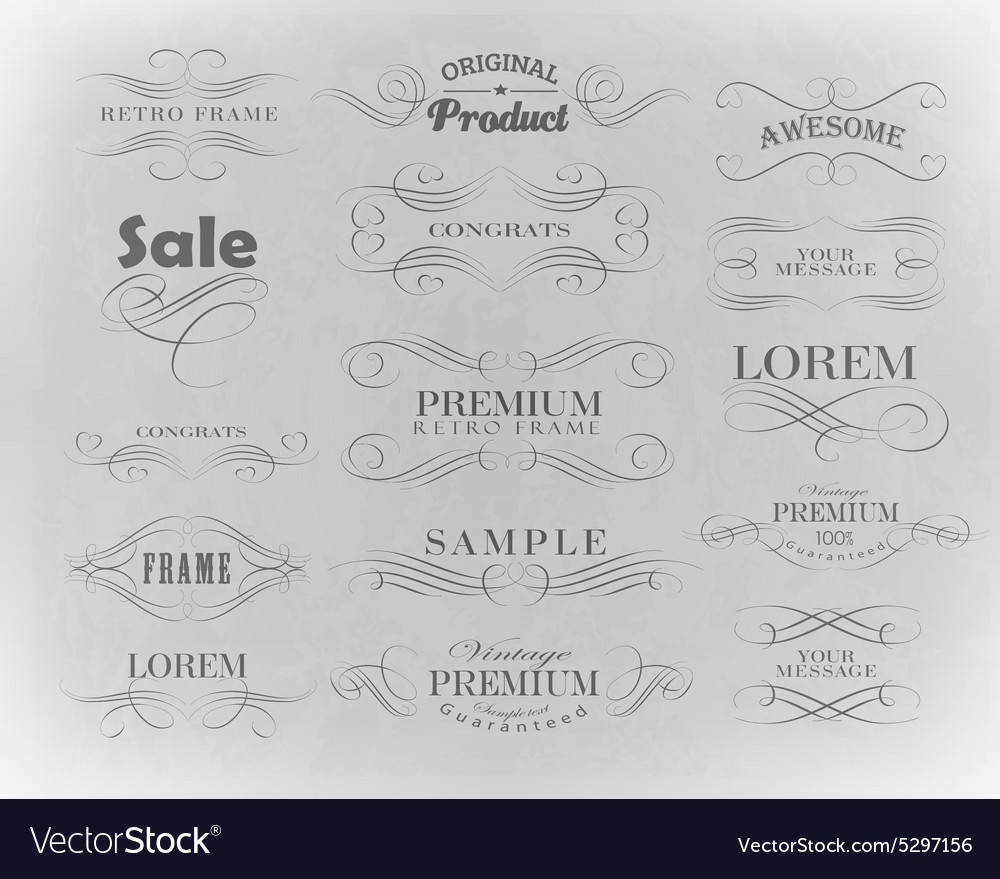 Calligraphic design elements Royalty Free Vector Image
