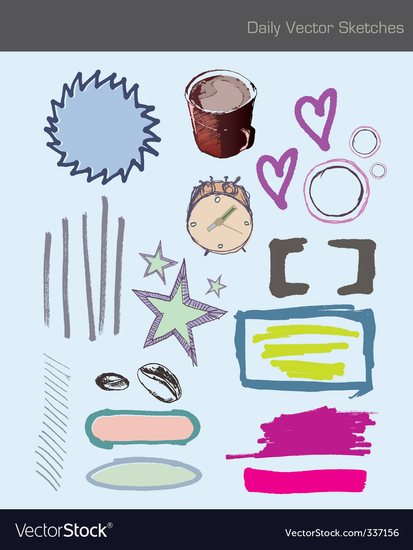 Daily routine Royalty Free Vector Image - VectorStock