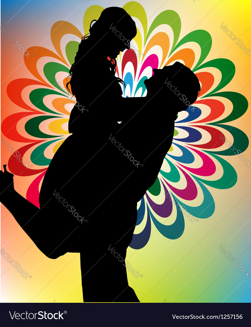 Dynamic Couple Dancing Royalty Free Vector Image