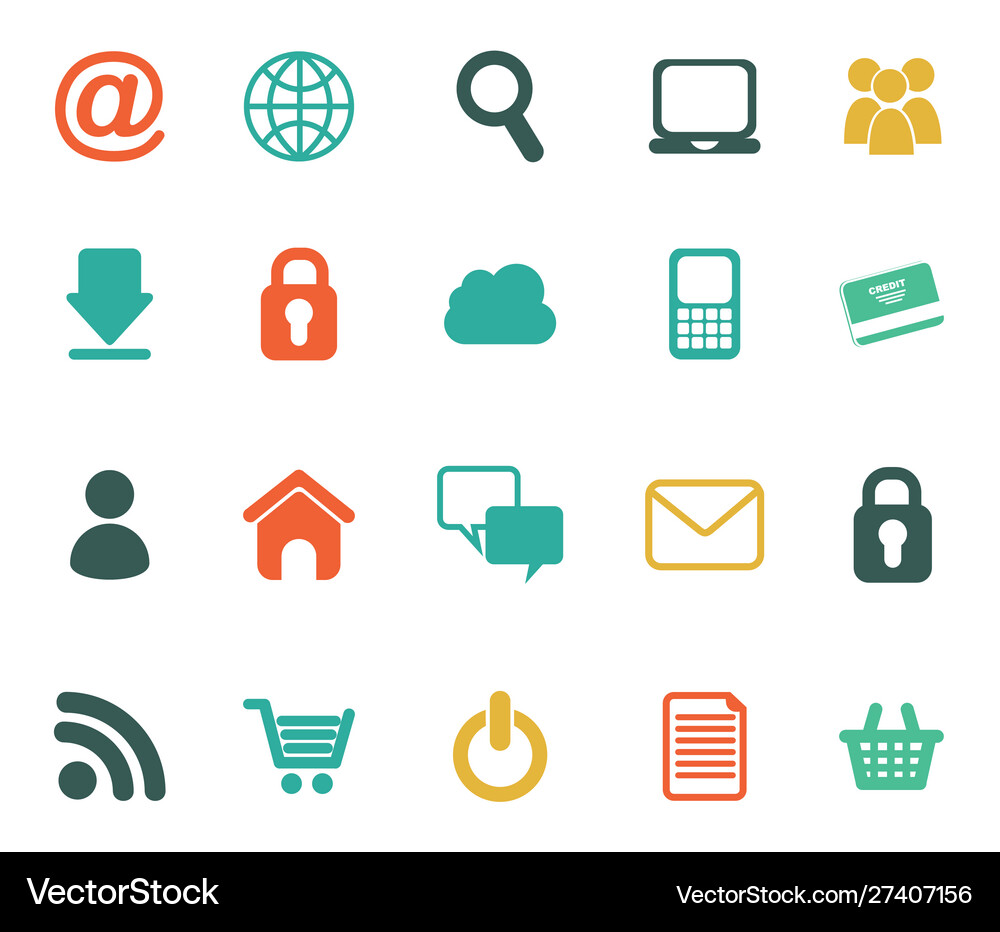 Isolated social media icon set design Royalty Free Vector