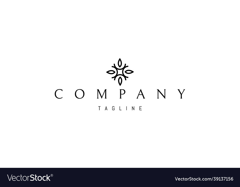 Logo with an abstract image of a simple Royalty Free Vector