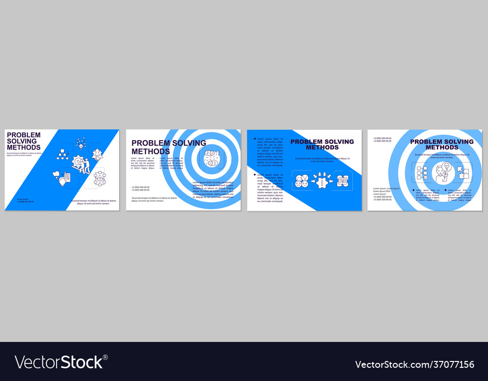 Problem solving method brochure template Vector Image
