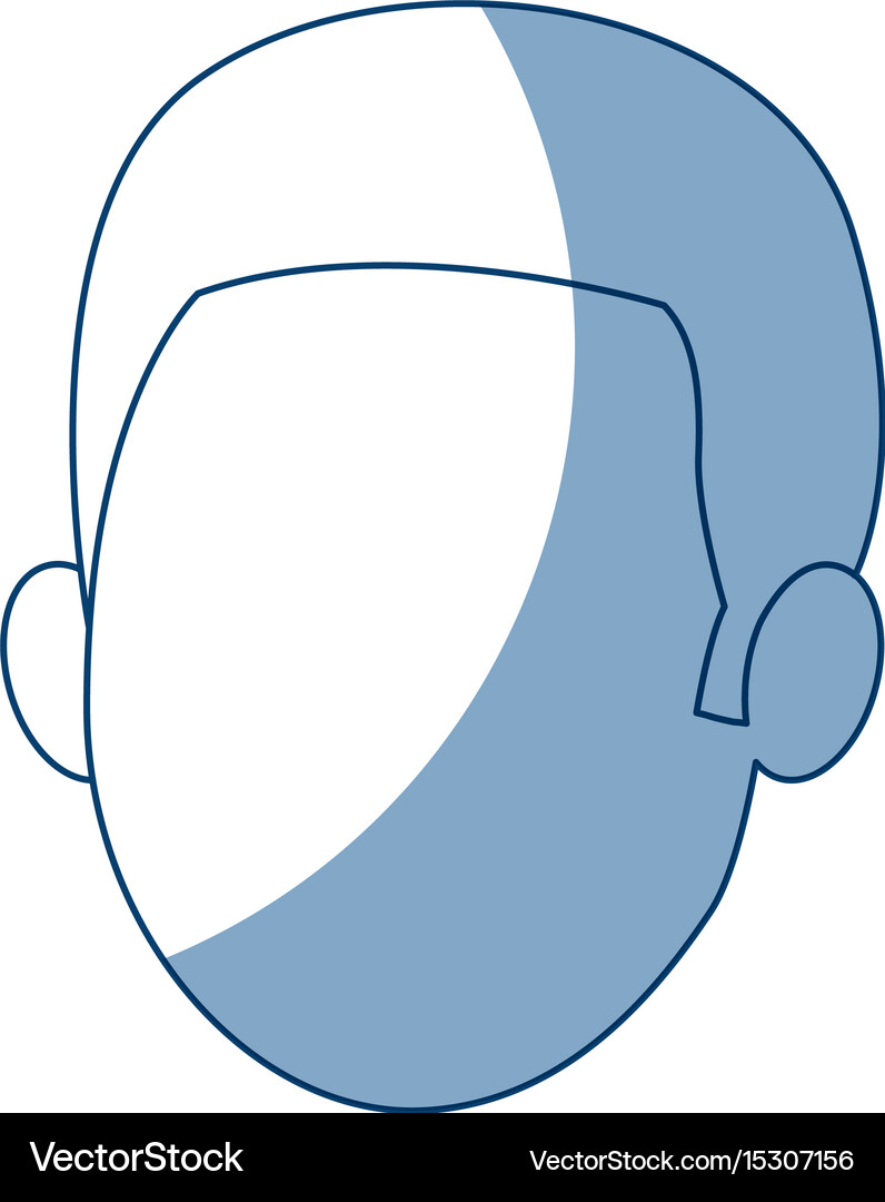 Profile man male cartoon faceless image Royalty Free Vector