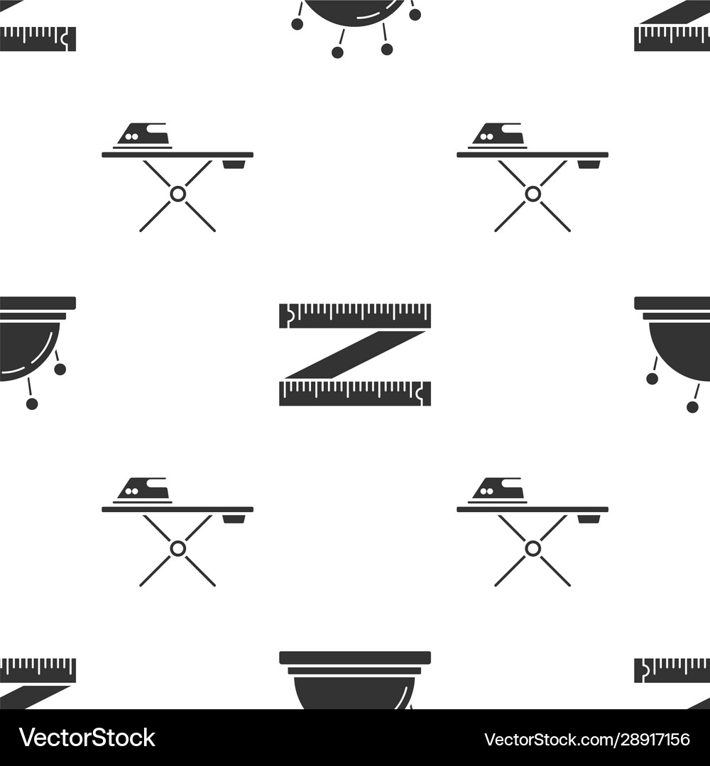 Set needle bed and needles tape measure Royalty Free Vector
