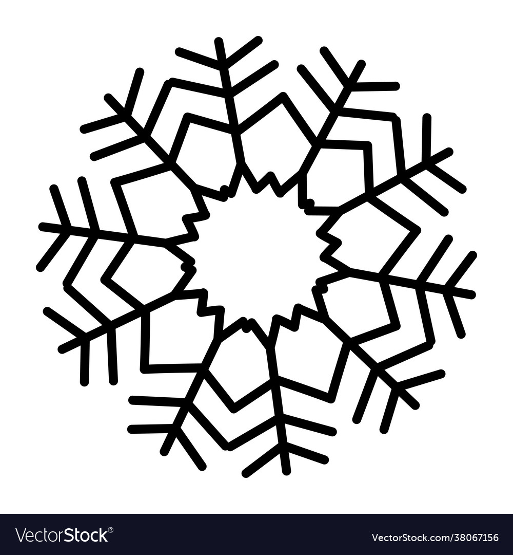 Snowflake Royalty Free Vector Image - VectorStock
