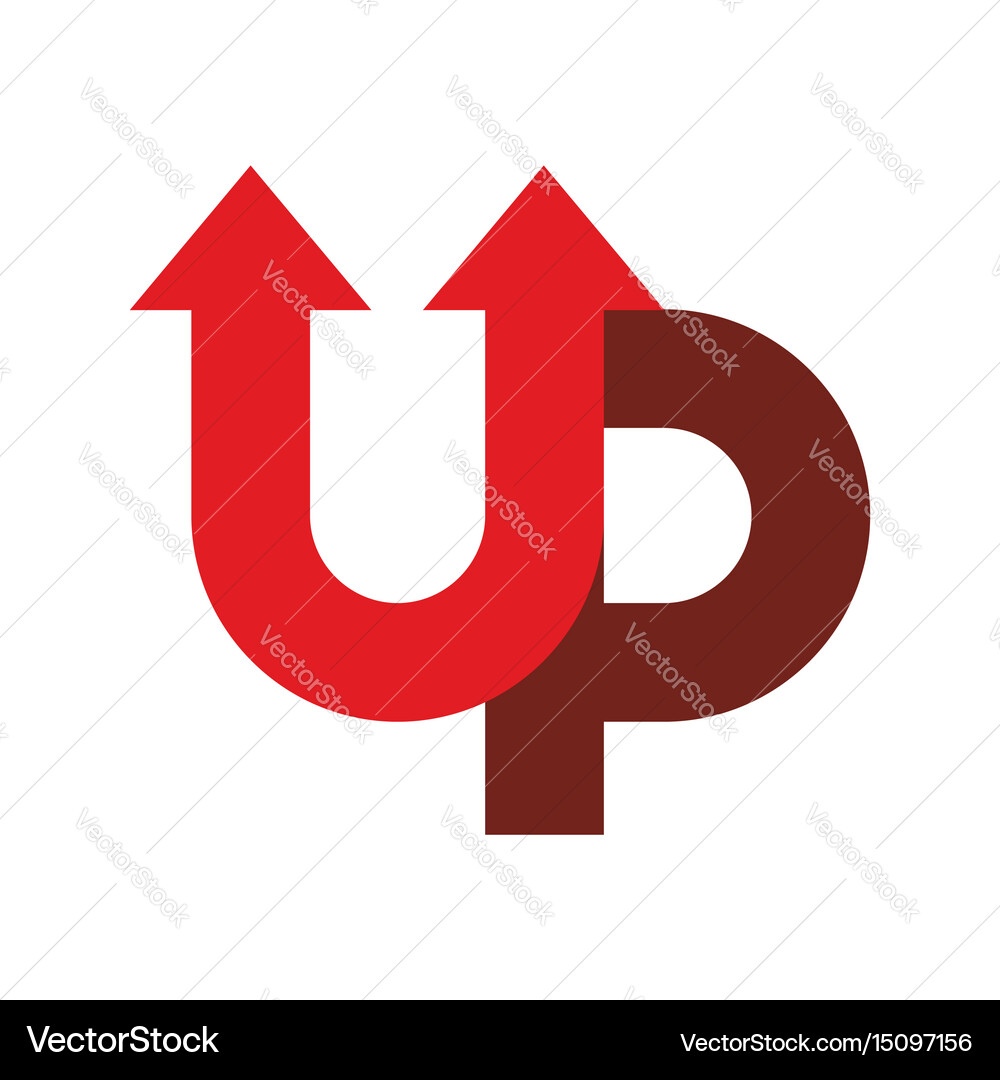 Start up logo arrow emblem starting business Vector Image