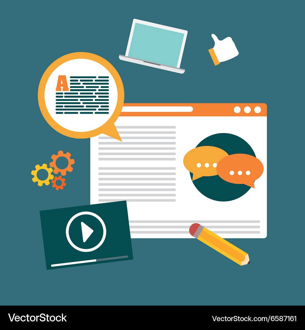 Blog blogging and blogglers theme Royalty Free Vector Image