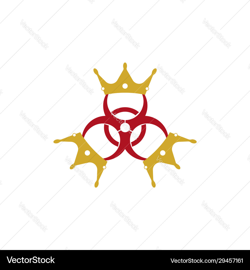 Coronavirus icon sign crown and virus Royalty Free Vector