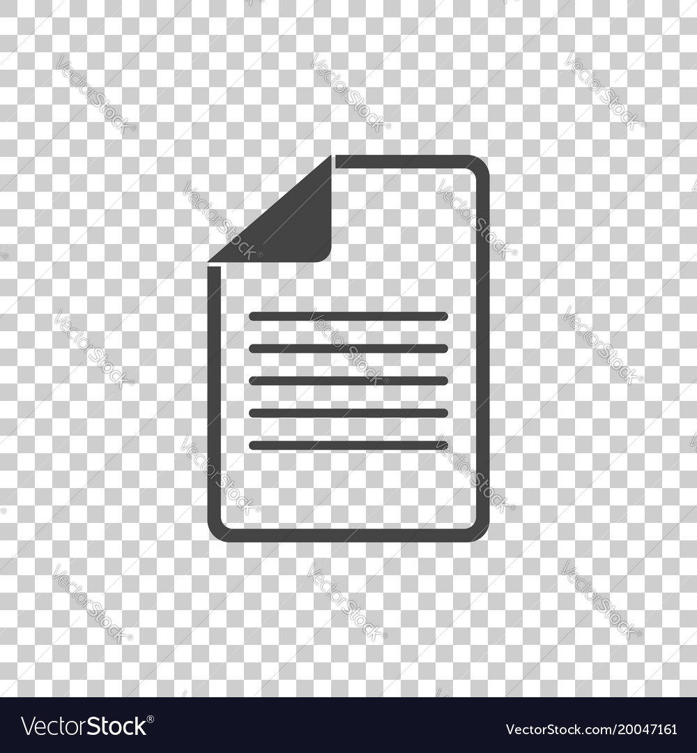 Document icon flat isolated documents symbol Vector Image