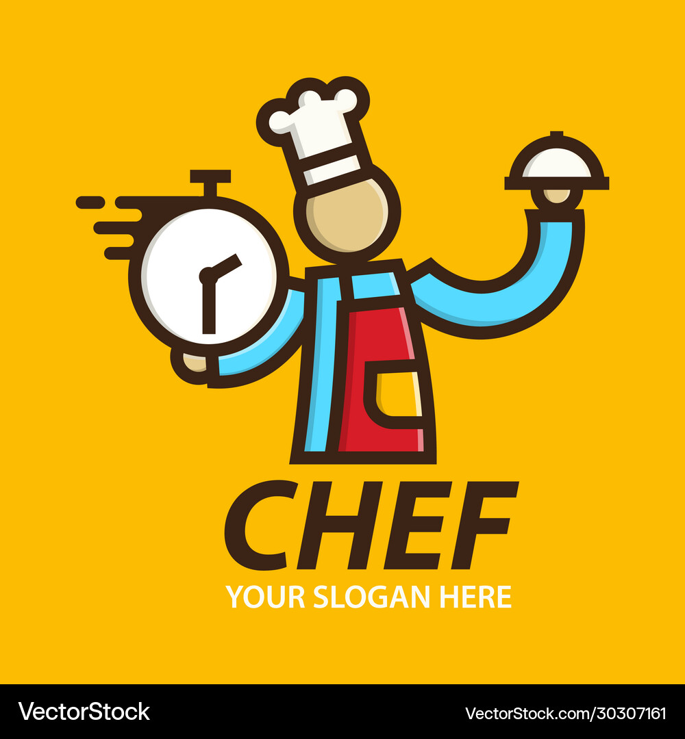 Fast chef logo delivery designs template Vector Image