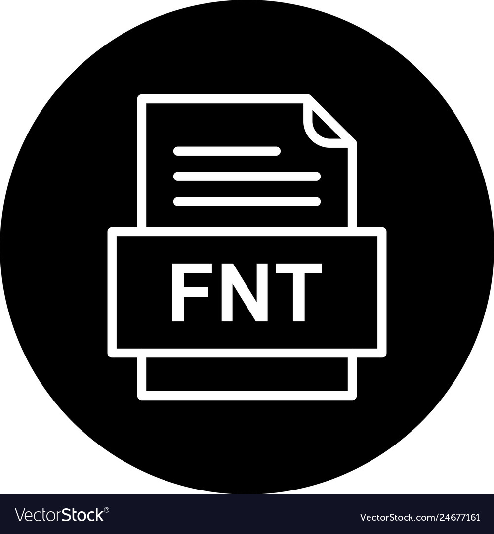 Fnt file document icon Royalty Free Vector Image